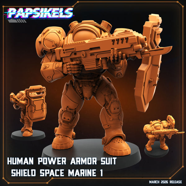 pap-2603s01 HUMAN POWER ARMOR SUIT SHIELD SPACE MARINE 1 – サベージランドミニチュア