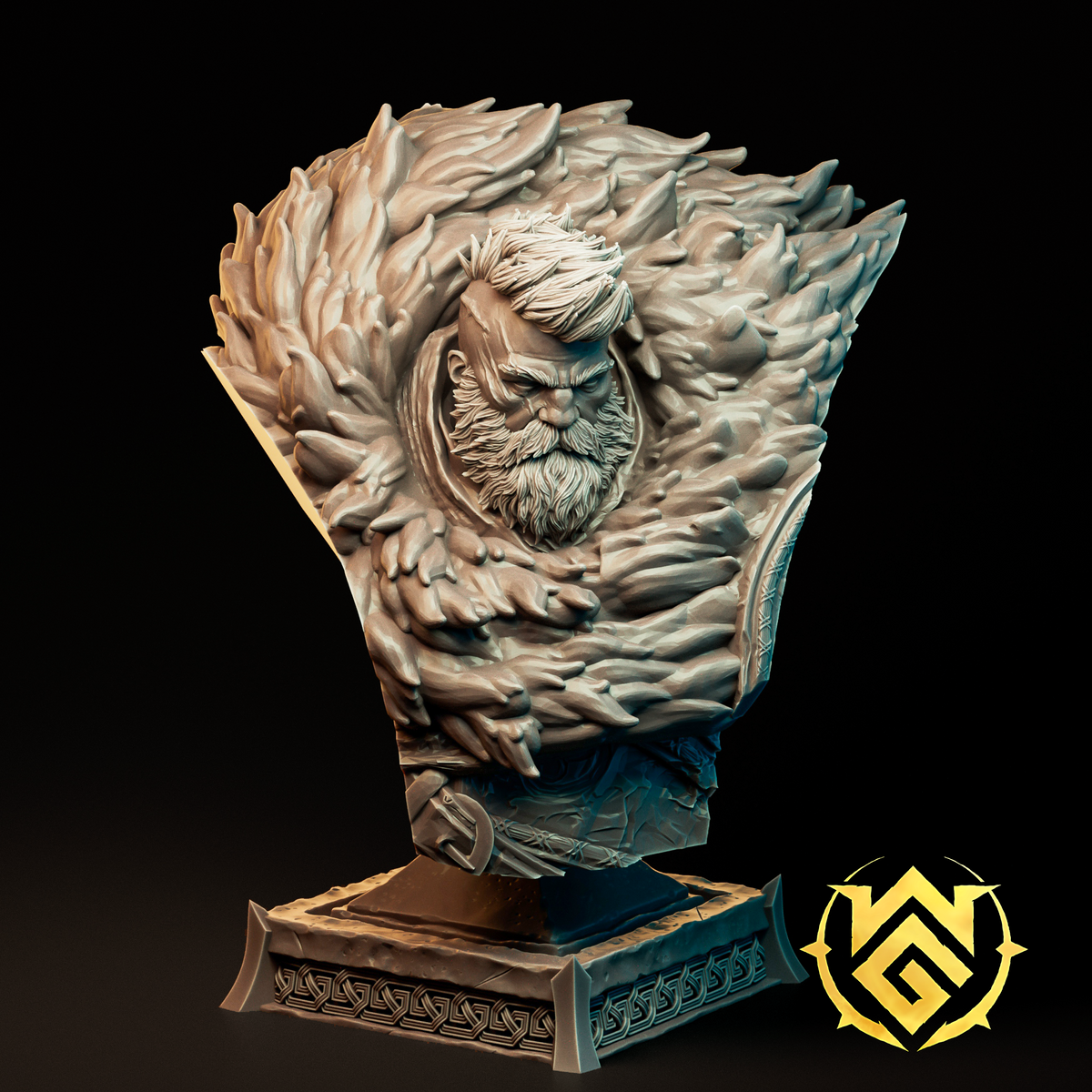 Wgm-241202 Hugo the Huge Human Paladin Old Hand Bust – サベージランドミニチュア