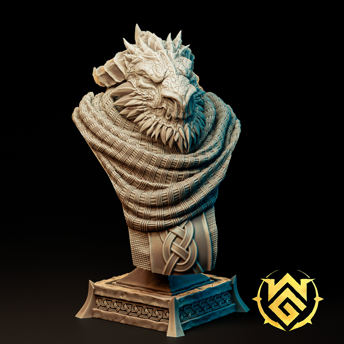 Wgm-241102 Purveyor Galadreth Bust Dragonborn Wizard Arcane Merchant ...
