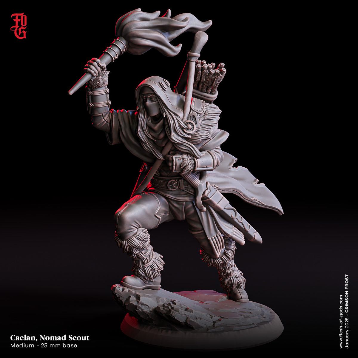 Fog-250120 Hero - Caelan, Nomad Scout (Elf Ranger) – サベージランドミニチュア