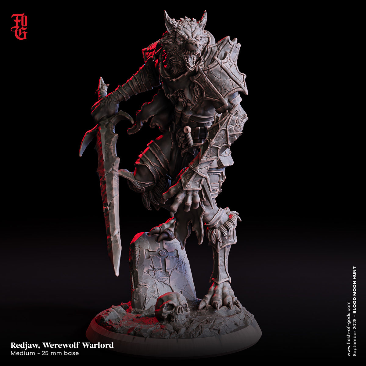 Fog-250918 Enemy - Redjaw, Werewolf Warlord – サベージランドミニチュア