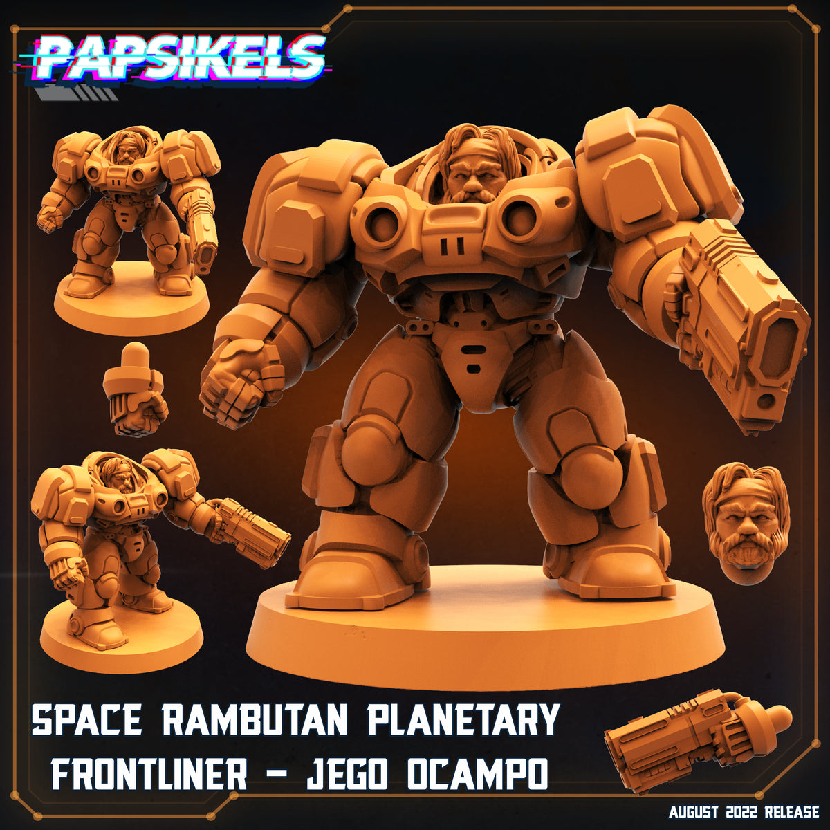 pap-2208s18 SPACE_RAMBUTAN_PLANETARY_POWERSUIT_FRONTLINER_A – サベージランドミニチュア